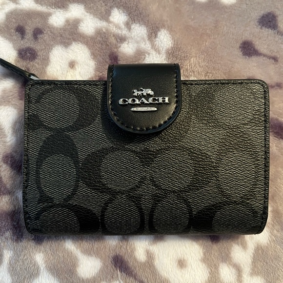 Coach | Bags | Small Zip Wallet In Signature Canvas | Poshmark